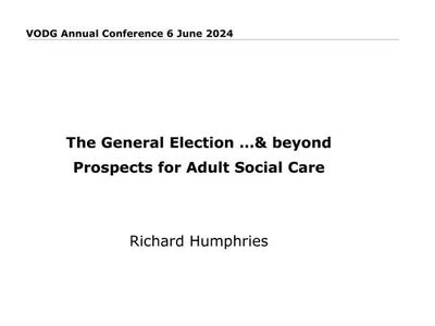 VODG | Opening Plenary: A Vision for the First 100 Days of a New Government, Speaker Richard ...